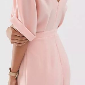 ASOS | Dresses | Asos Design Wiggle Midi Dress In Blush | Poshmark